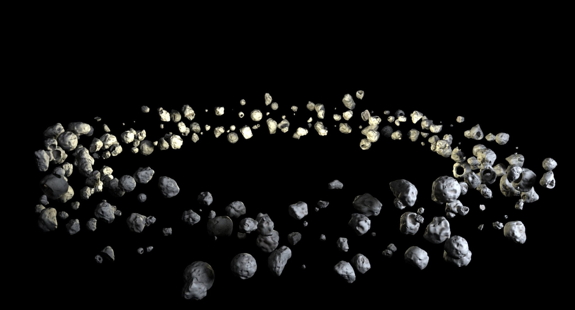 3d Asteroid Belt