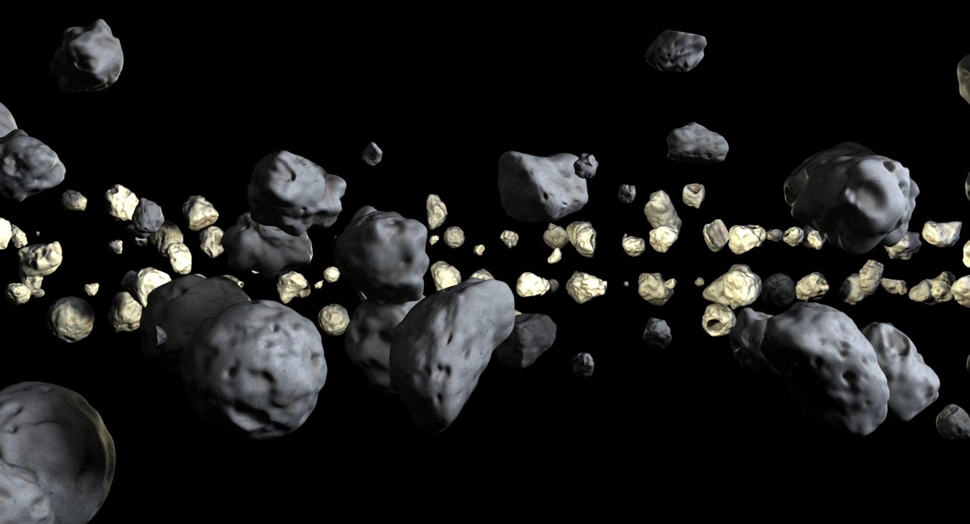 3d Asteroid Belt