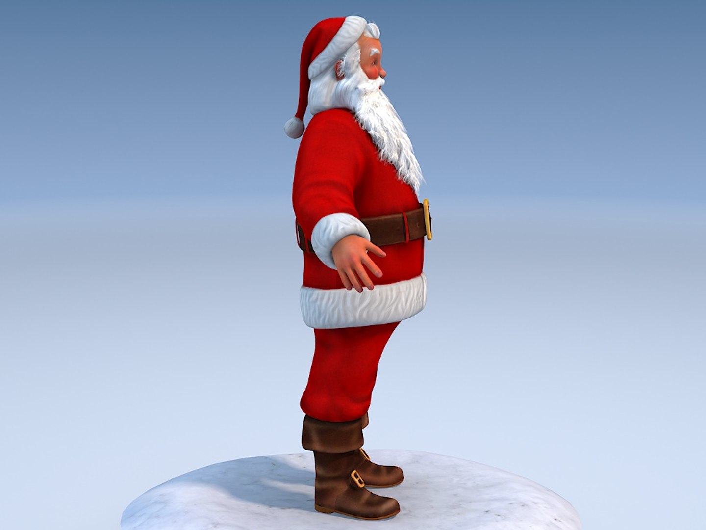 3d Santa Rigged Claus