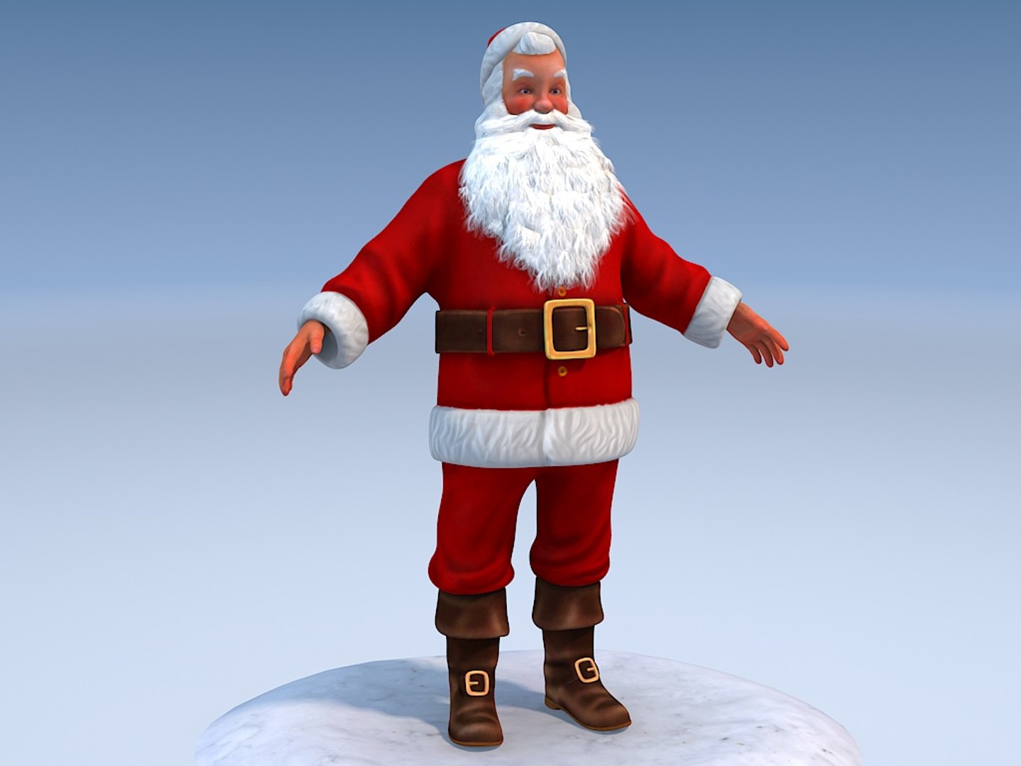 3d Santa Rigged Claus