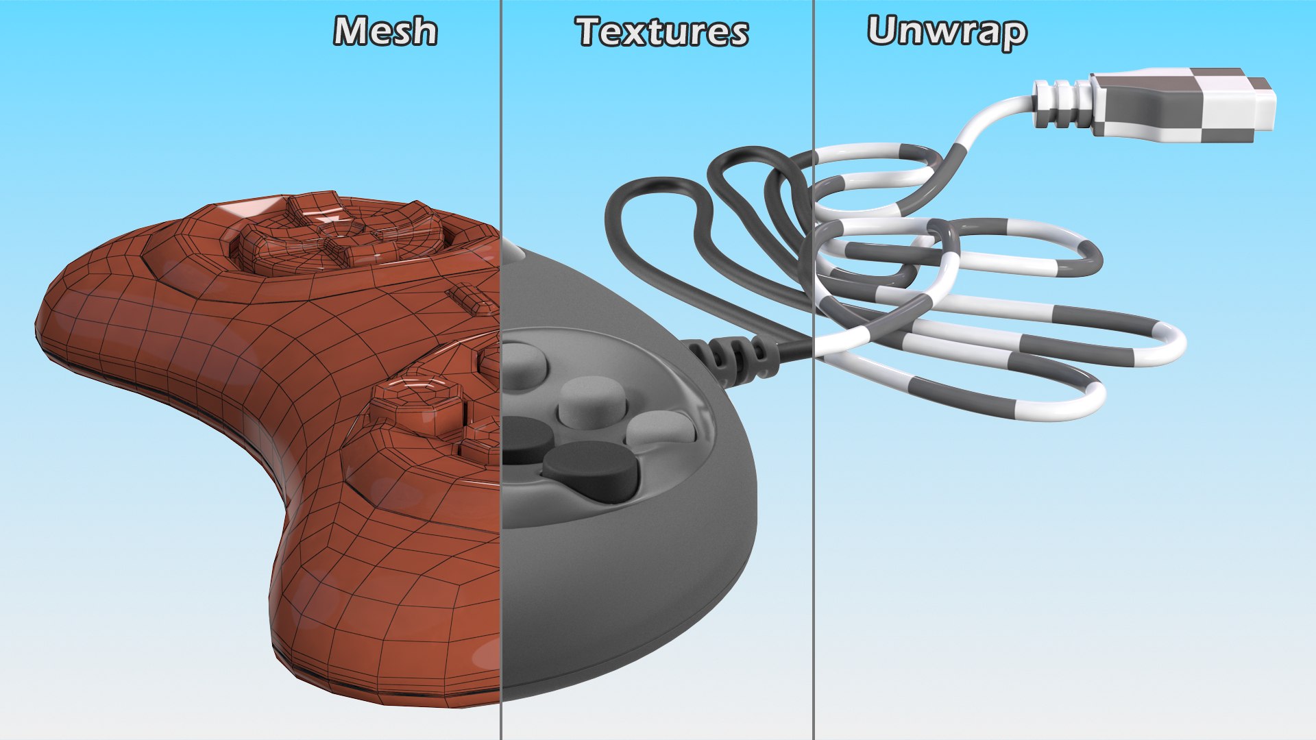 Game Joystick For Console Grey 3D Model - TurboSquid 2146058