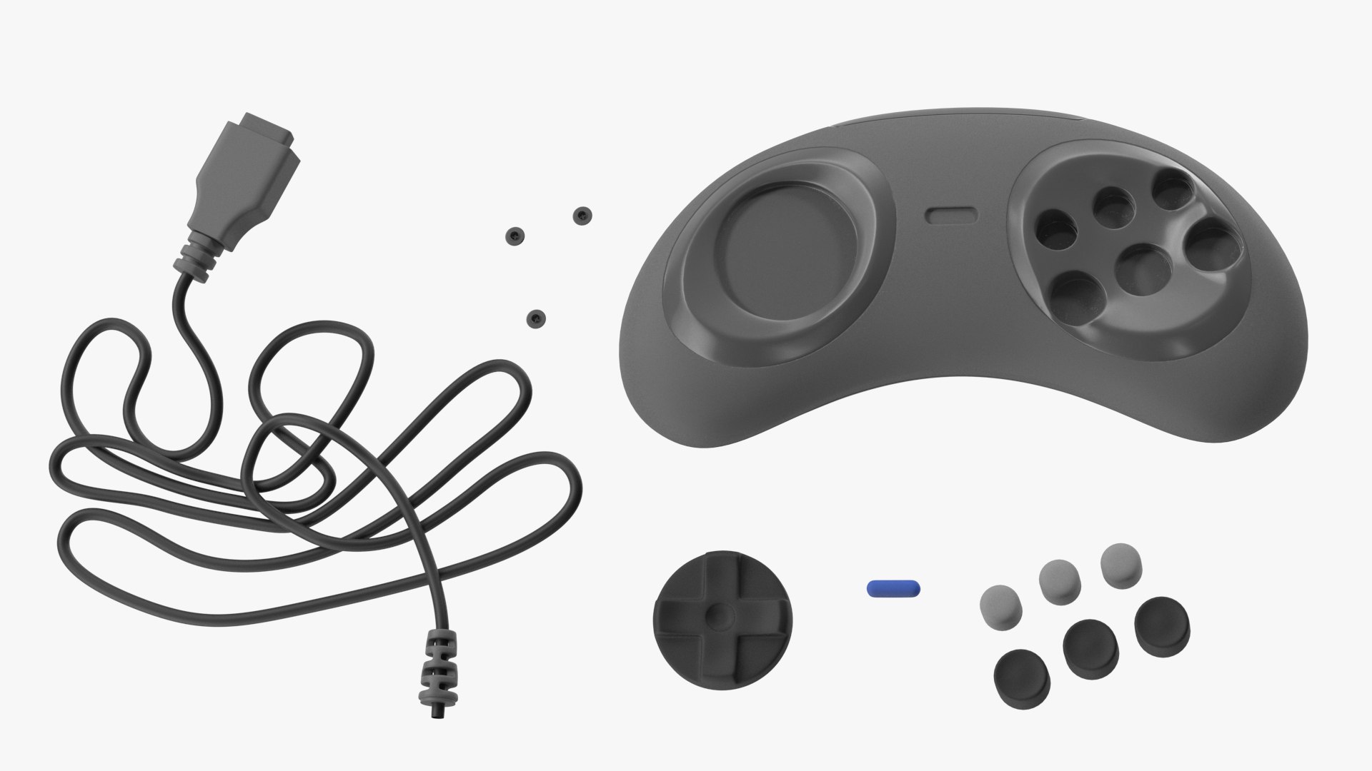 Game Joystick For Console Grey 3D Model - TurboSquid 2146058