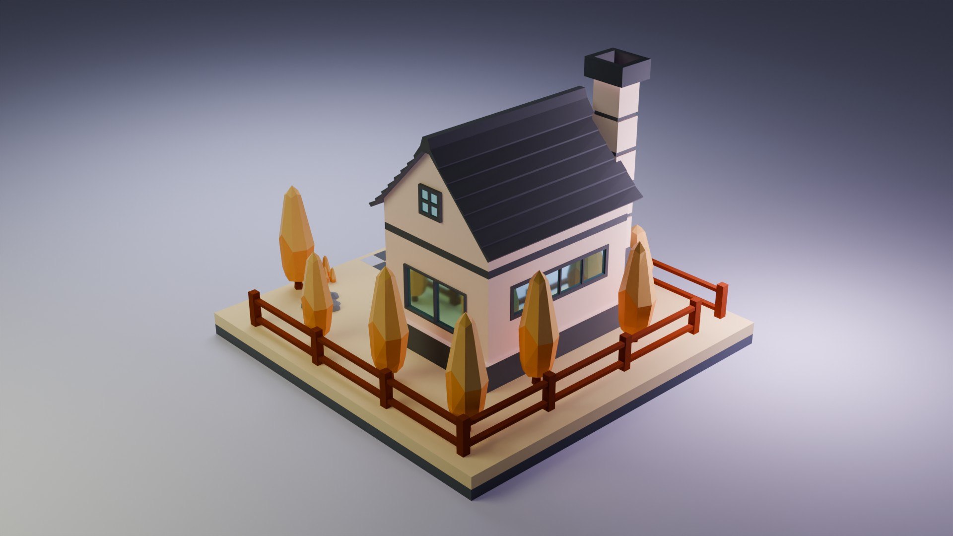 Low Poly House 3D Model - TurboSquid 2210457