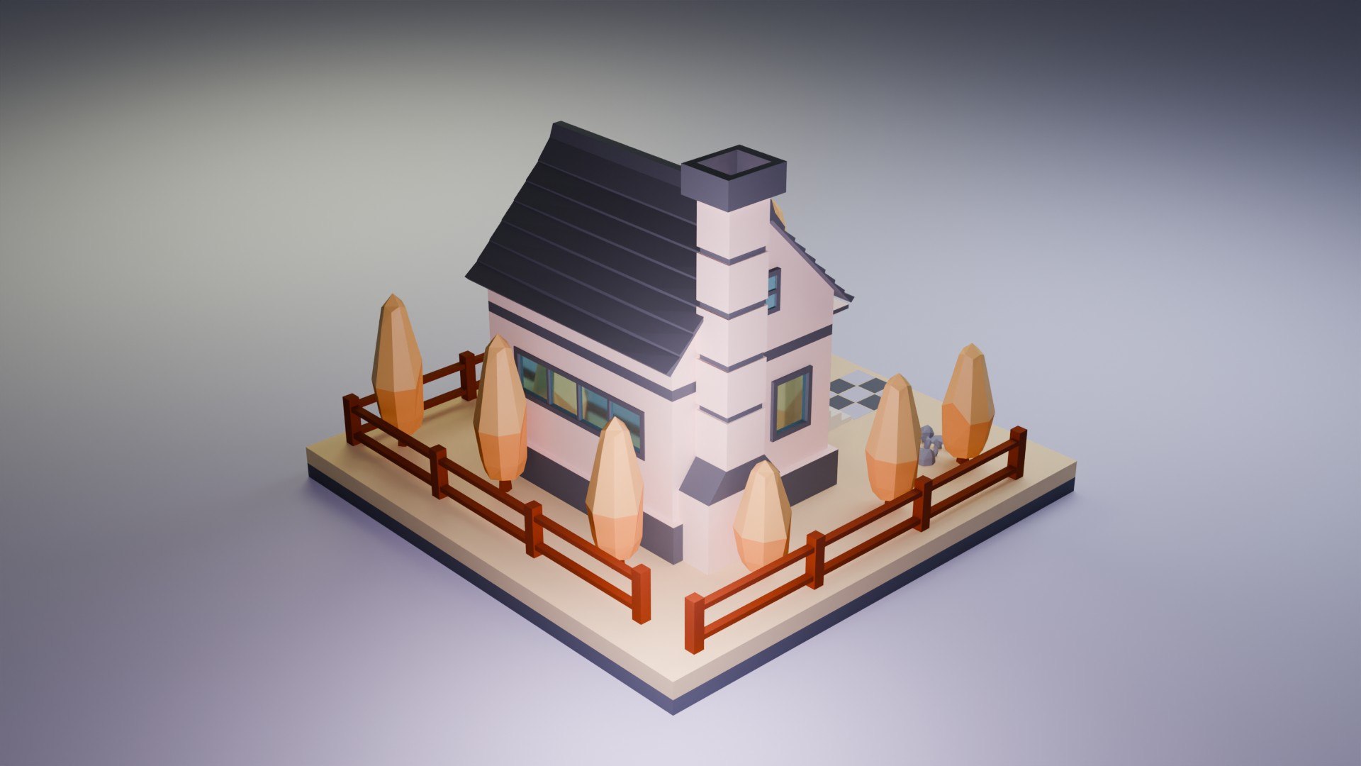 Low Poly House 3D Model - TurboSquid 2210457