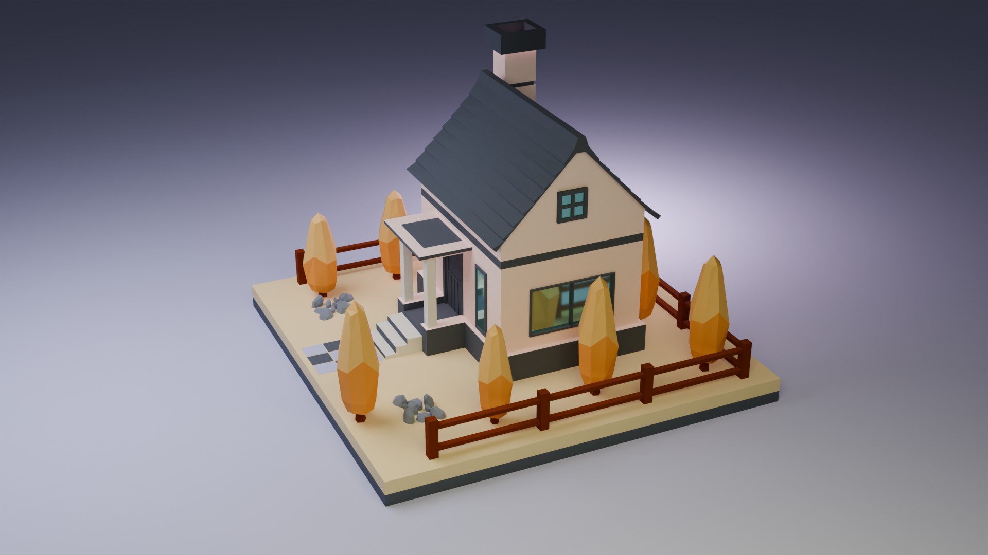 Low Poly House 3D Model - TurboSquid 2210457