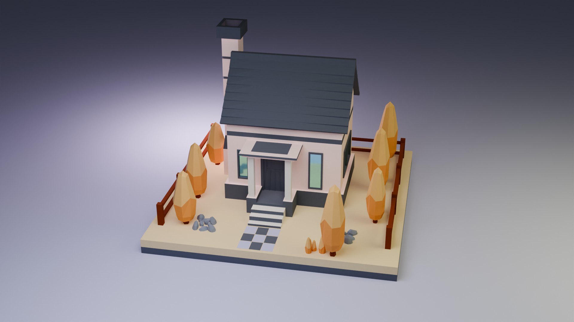 Low Poly House 3D Model - TurboSquid 2210457