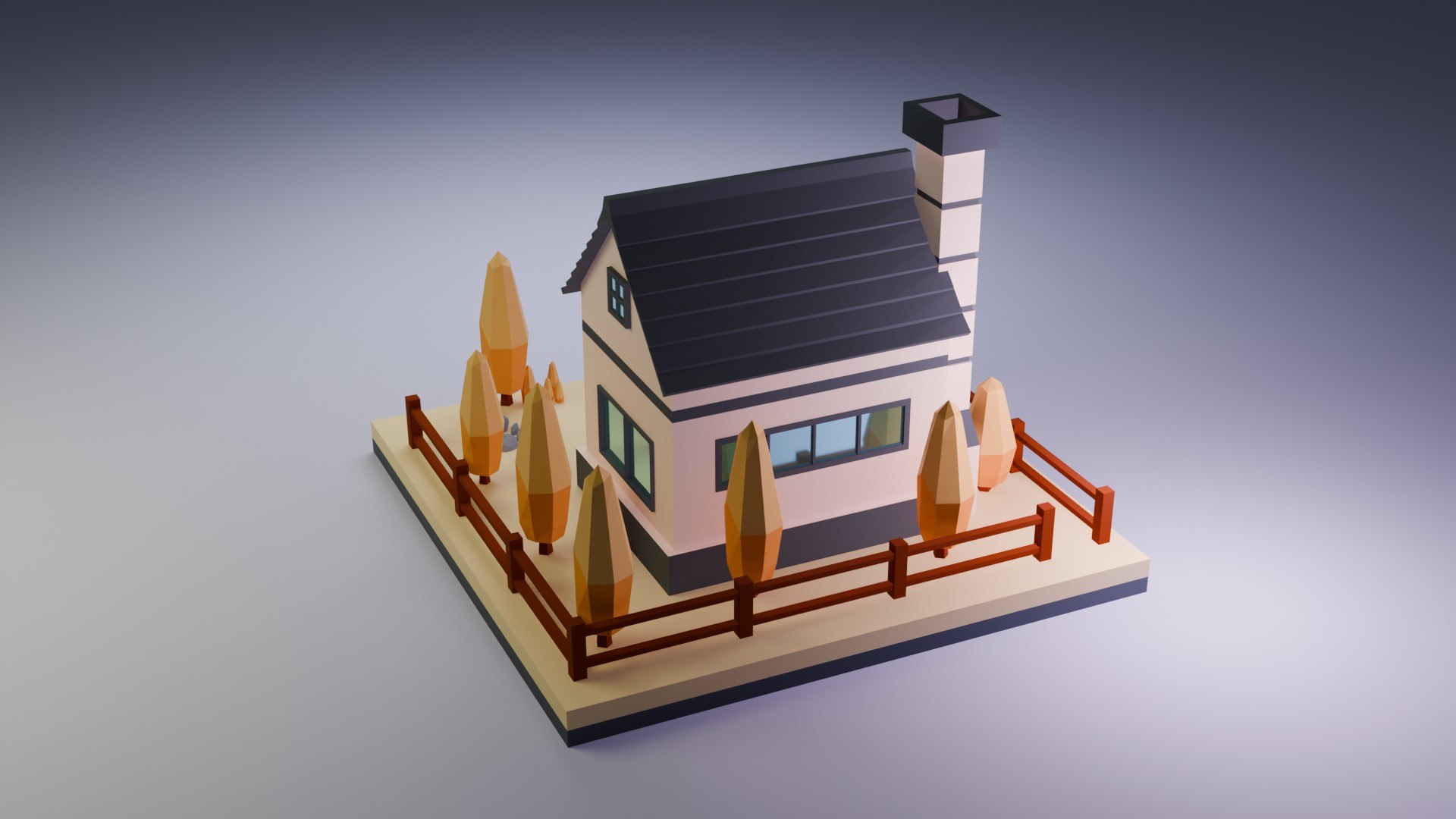 Low Poly House 3D Model - TurboSquid 2210457