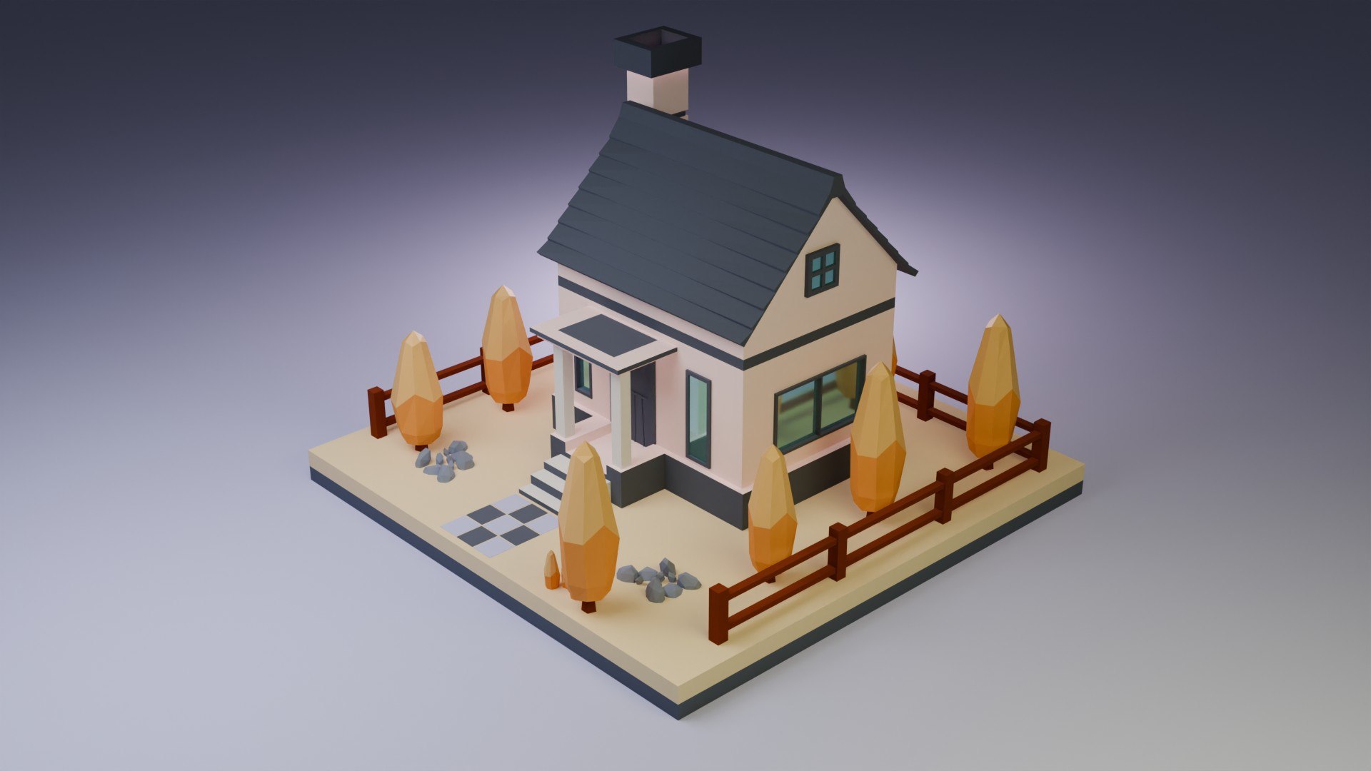 Low Poly House 3D Model - TurboSquid 2210457