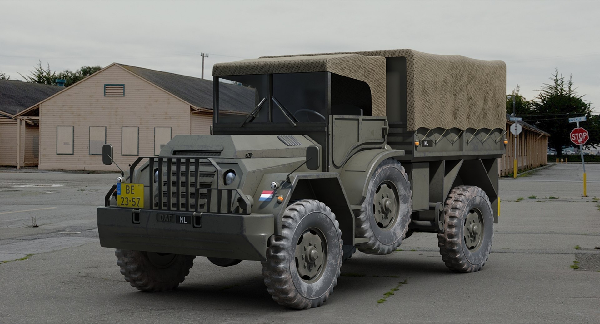 3D Netherlands Daf Ya 126 - TurboSquid 1370700