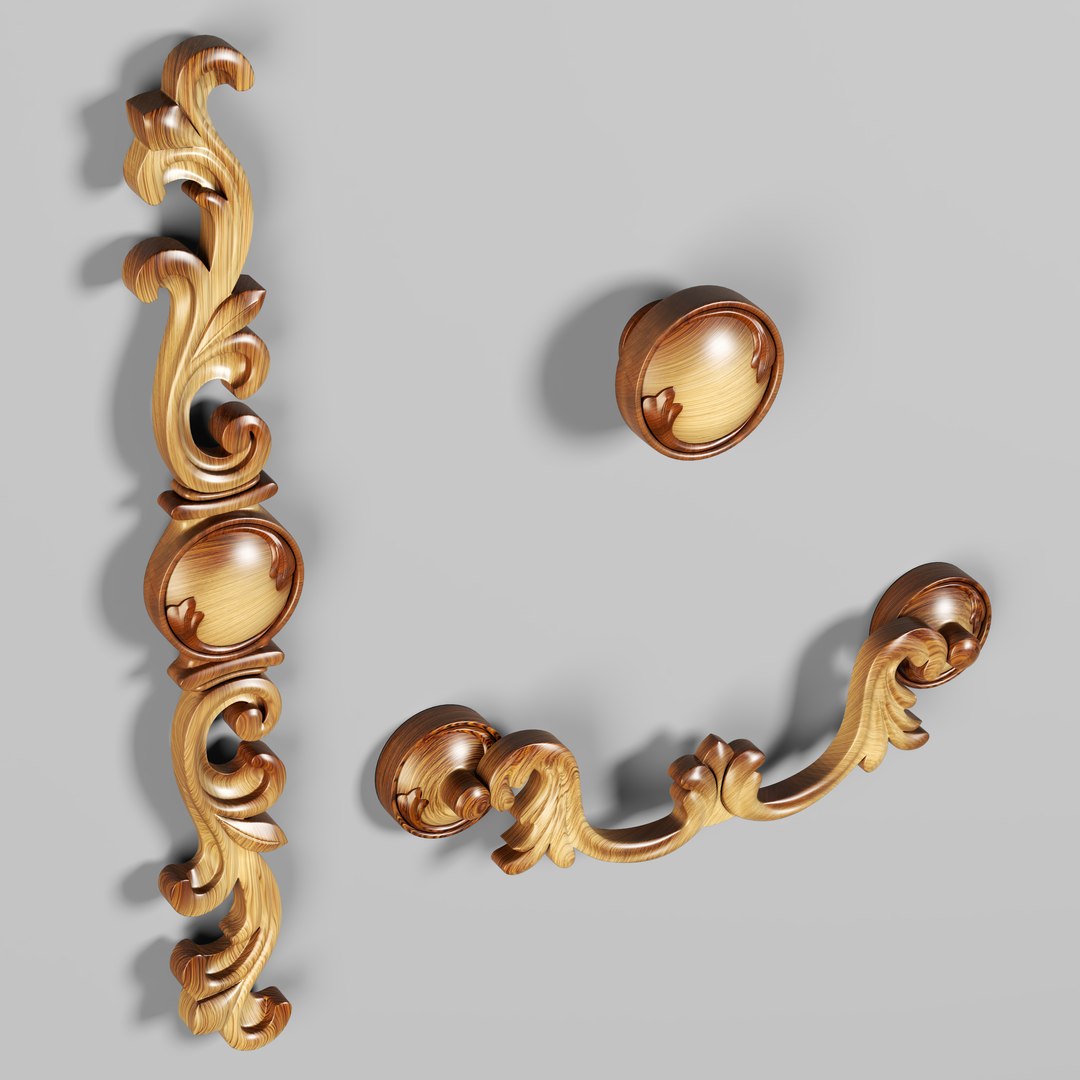 3D Model Furniture Handles- Set1 - TurboSquid 1958426