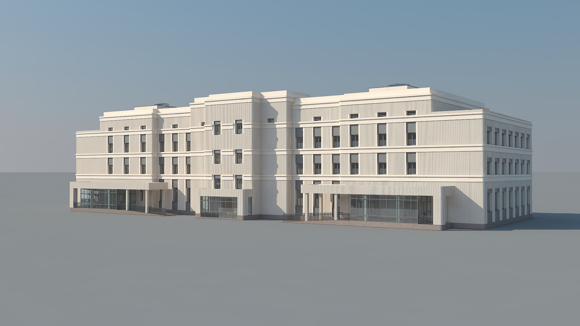 Hospital Building 3D Model - TurboSquid 1614577
