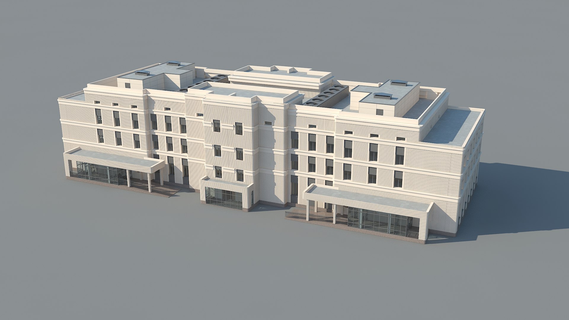 Hospital Building 3D Model - TurboSquid 1614577