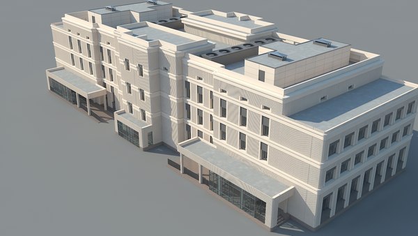 Hospital building 3D model - TurboSquid 1614577