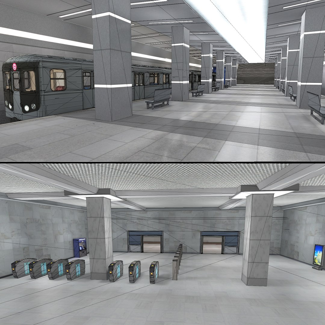 3D Subway Station 02 Model - TurboSquid 1584794