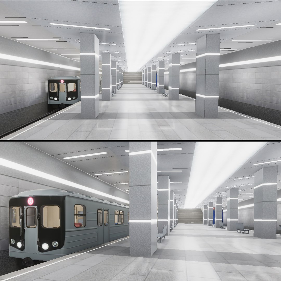 3D Subway Station 02 Model - TurboSquid 1584794