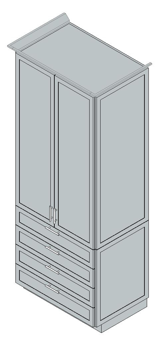 revit cabinets cabinetry craftsman 3d model