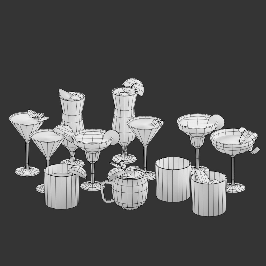 Cocktail Drink Beverage Model - TurboSquid 1430404