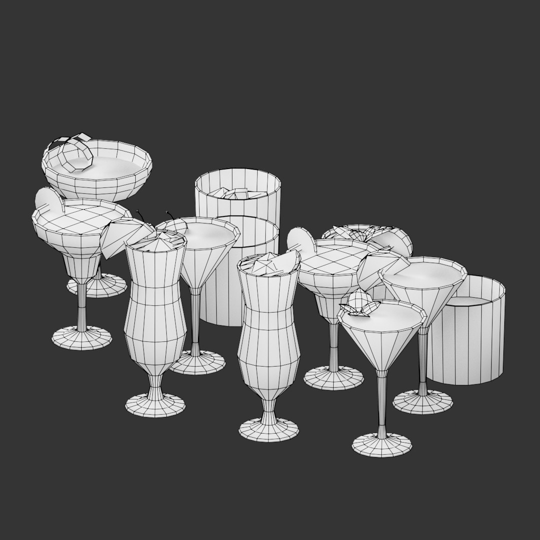 Cocktail Drink Beverage Model - TurboSquid 1430404