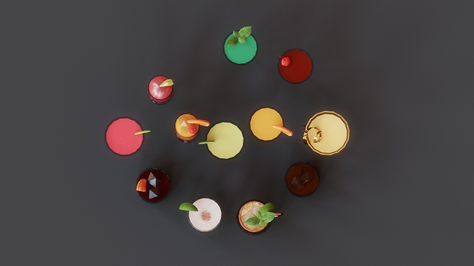 Cocktail Drink Beverage Model - TurboSquid 1430404