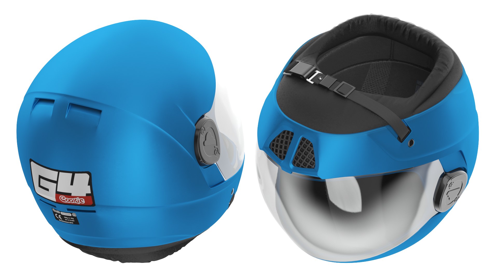 Cookie G4 Skydiving Helmet Blue 3D - TurboSquid 1726570