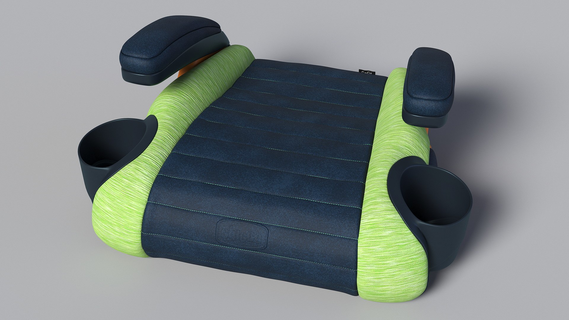 3D Child Car Seat Without Backrest Green Model - TurboSquid 2195784