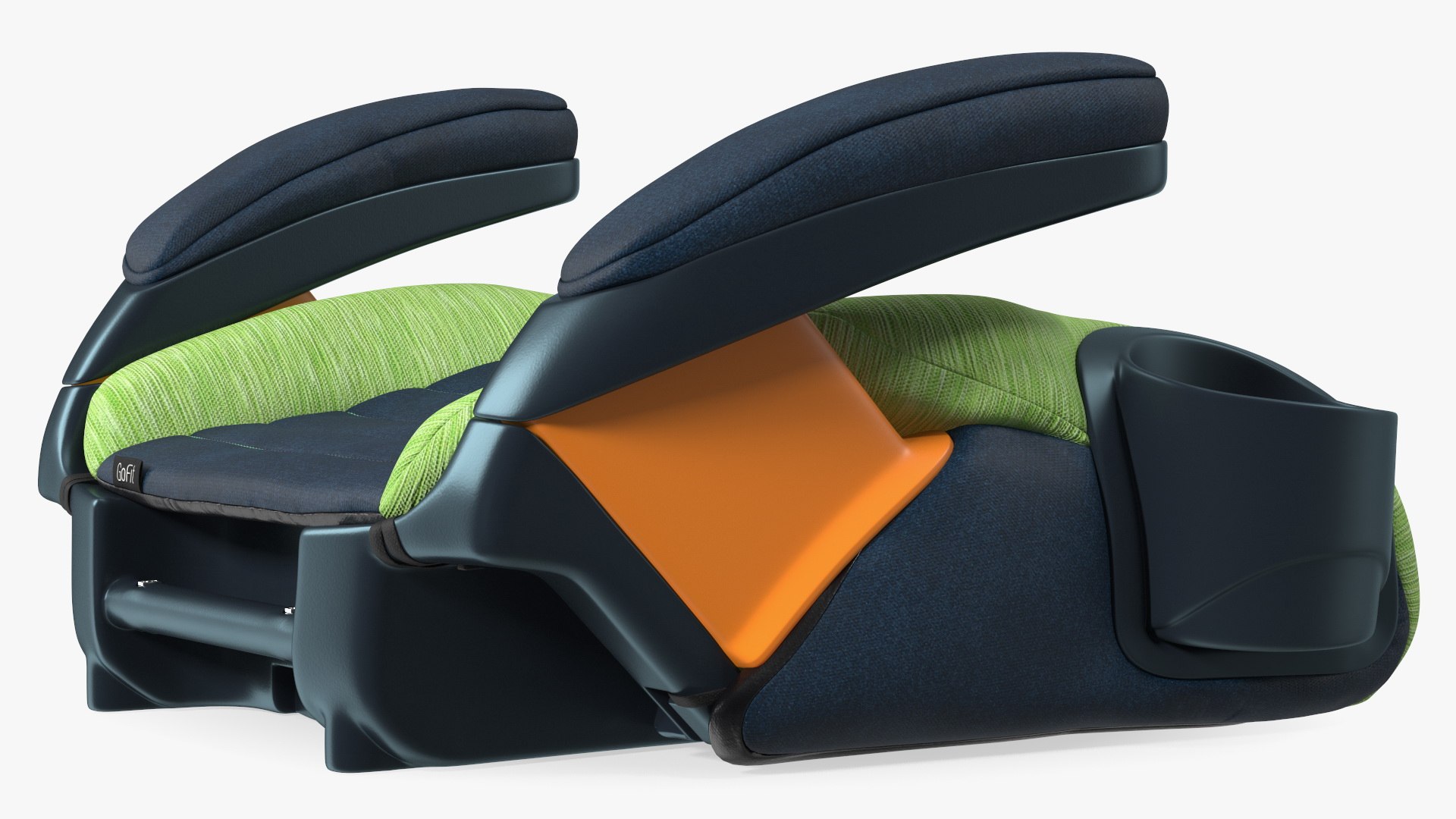 3D Child Car Seat Without Backrest Green Model - TurboSquid 2195784
