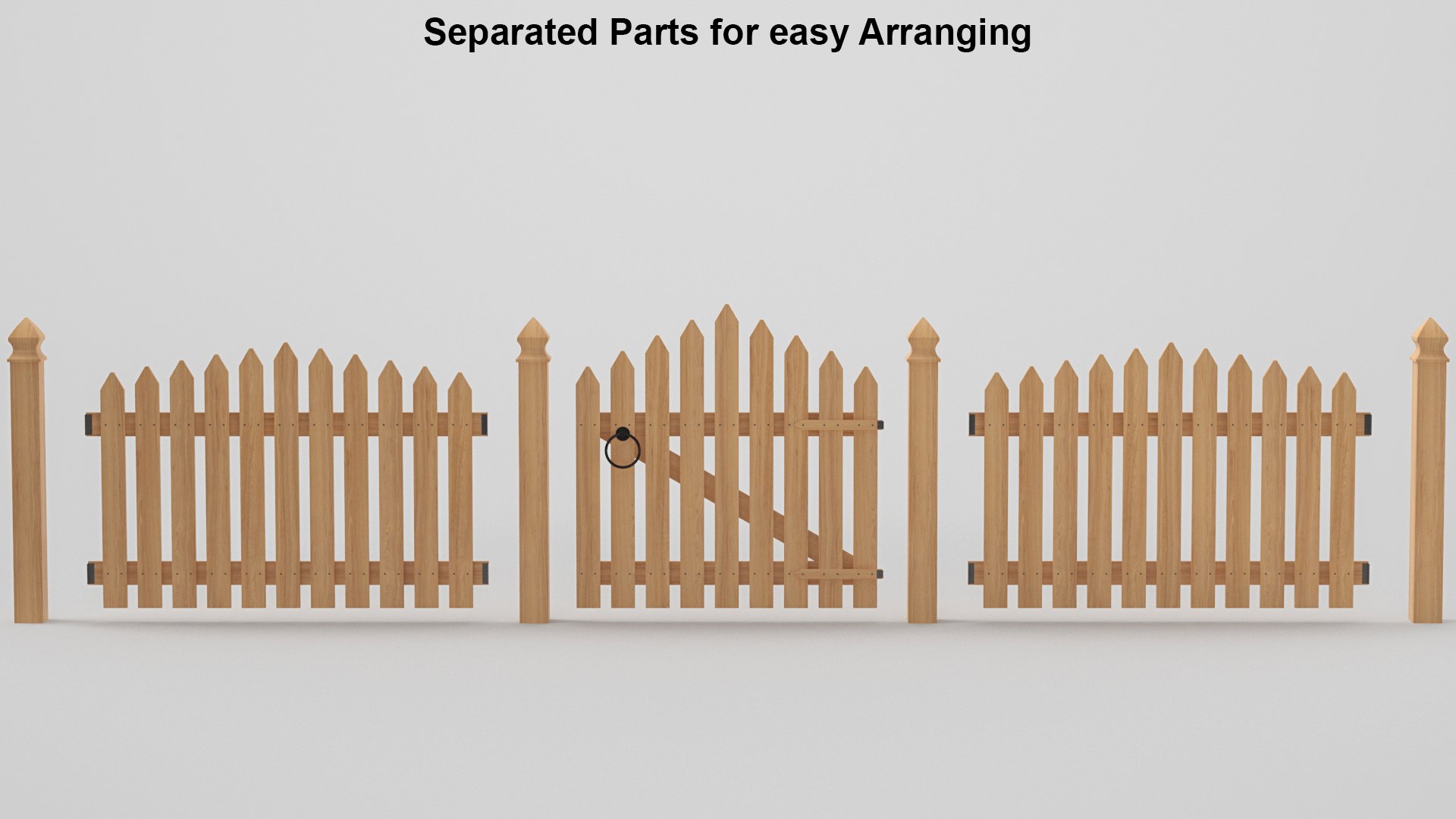 Picket Fence 01 3D Model - TurboSquid 1820085