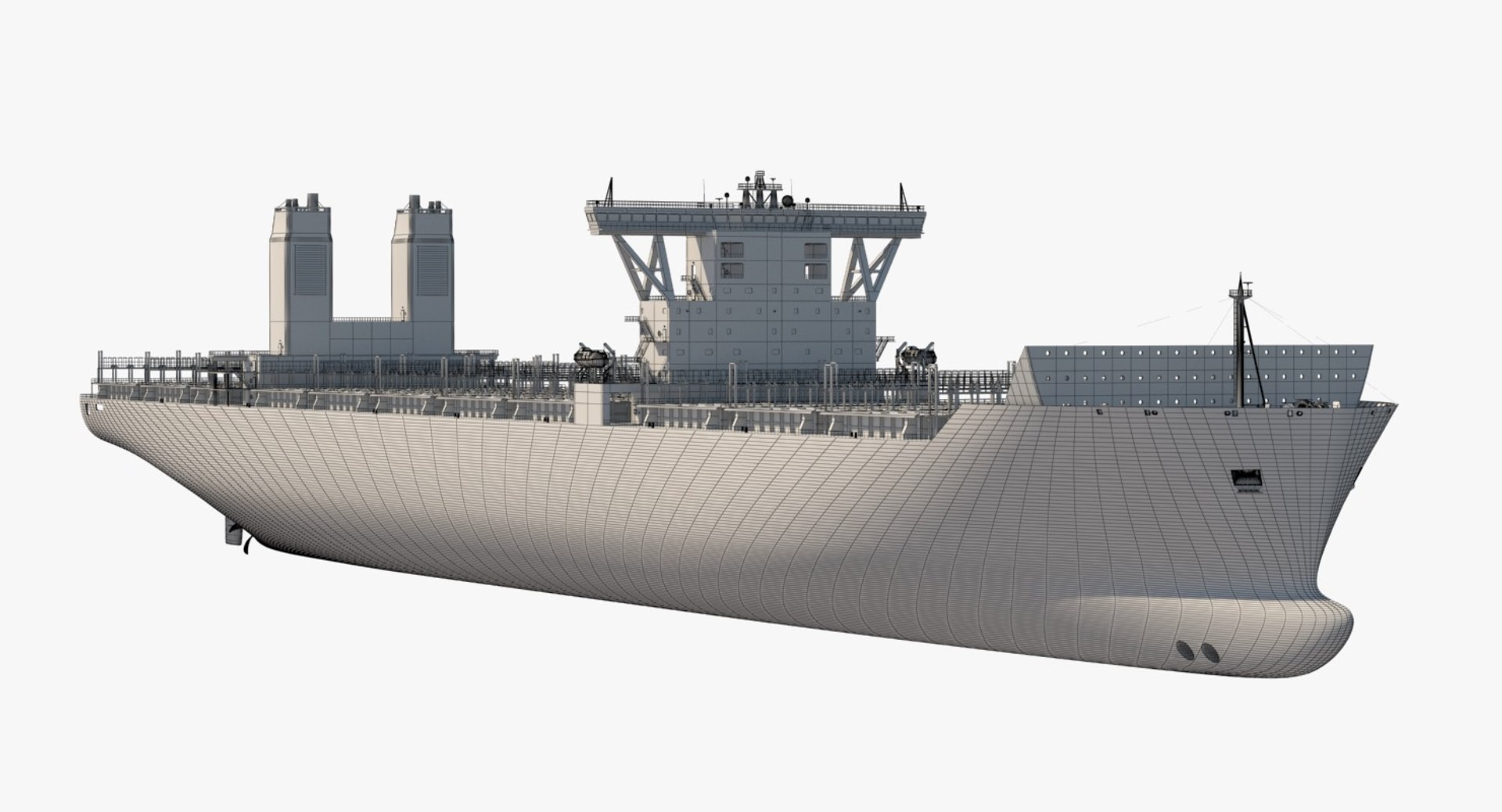 3d Model Large Container Ship