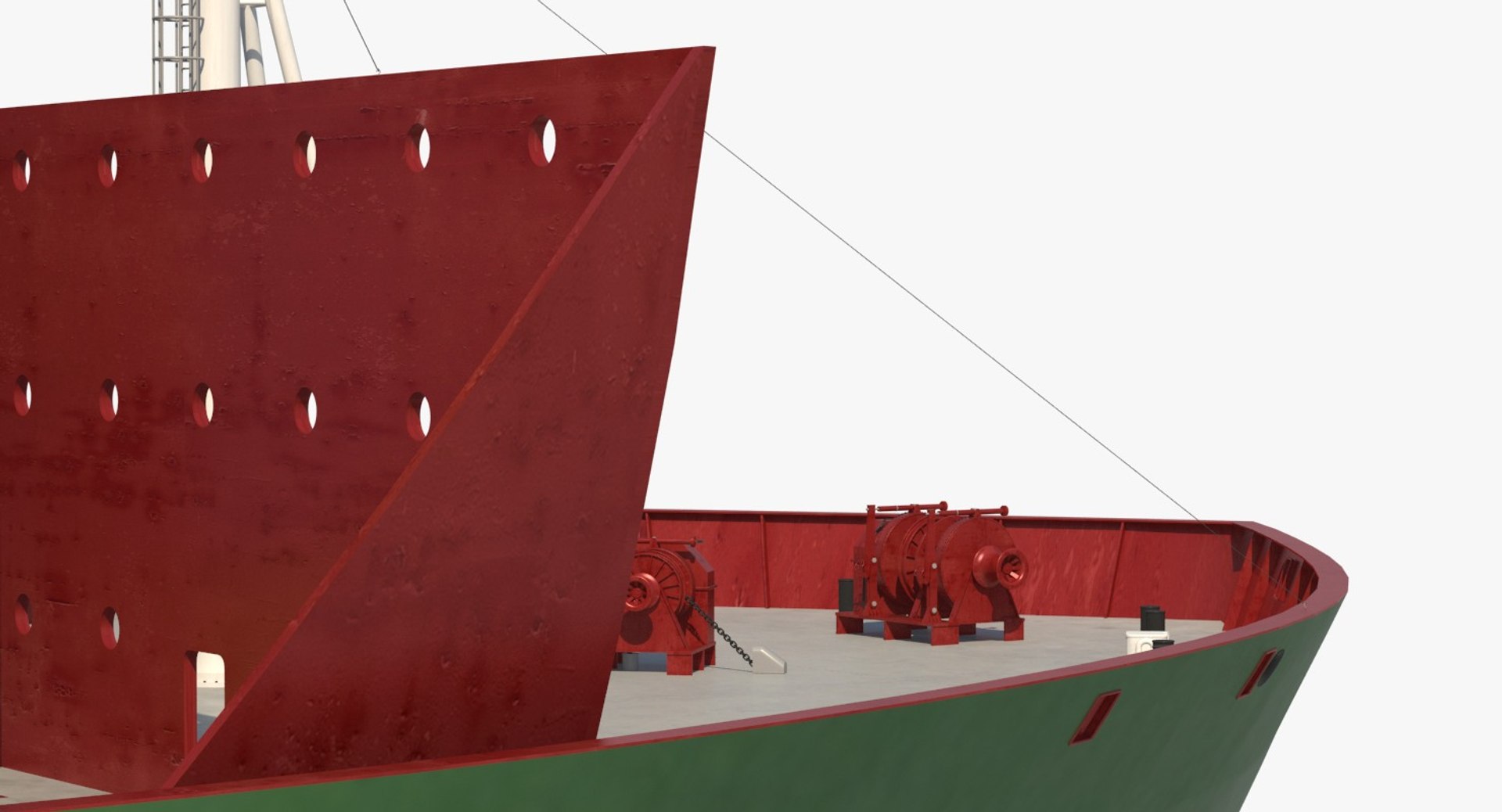 3d Model Large Container Ship