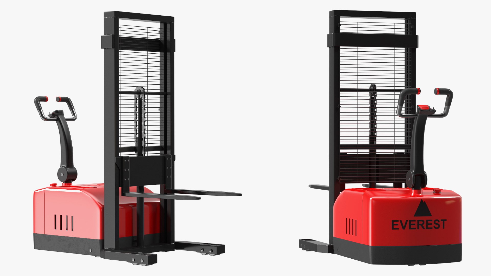Powered Stacker Everest Red With Stack Of Boxes 3D Model - TurboSquid ...
