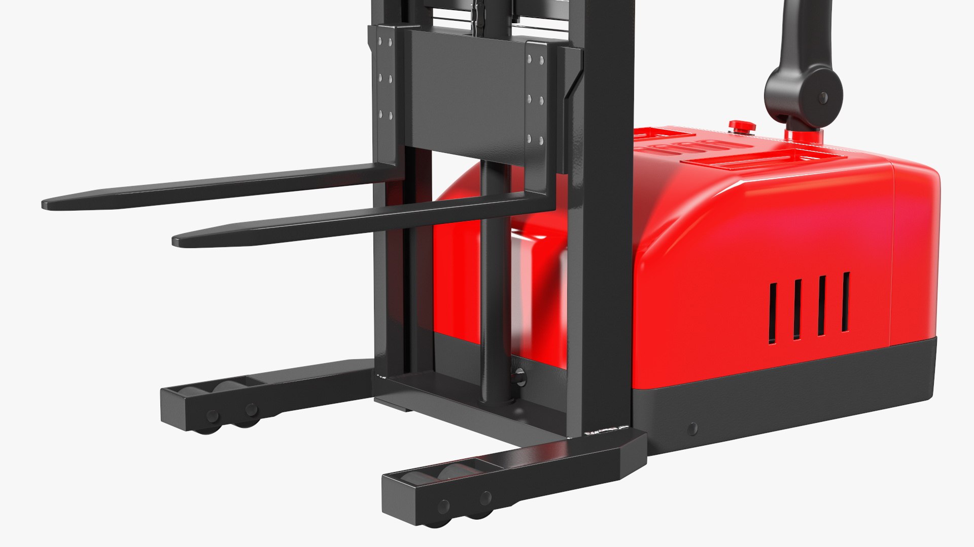 Powered Stacker Everest Red With Stack Of Boxes 3D Model - TurboSquid ...