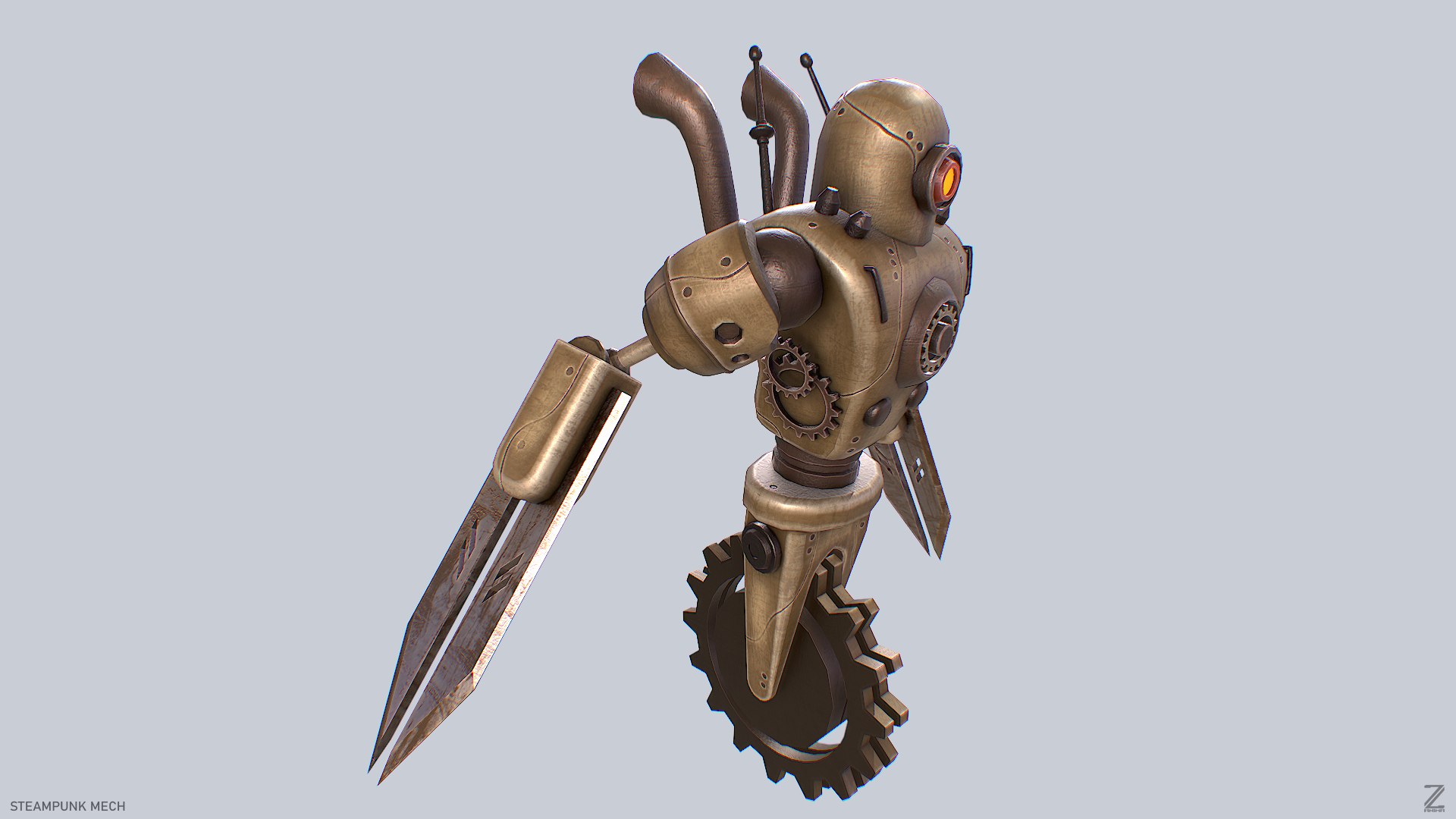 Steampunk Mech 3D Model - TurboSquid 2413292