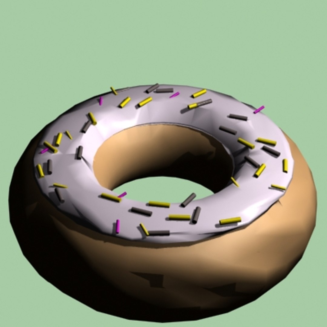 3d snack foods donuts model