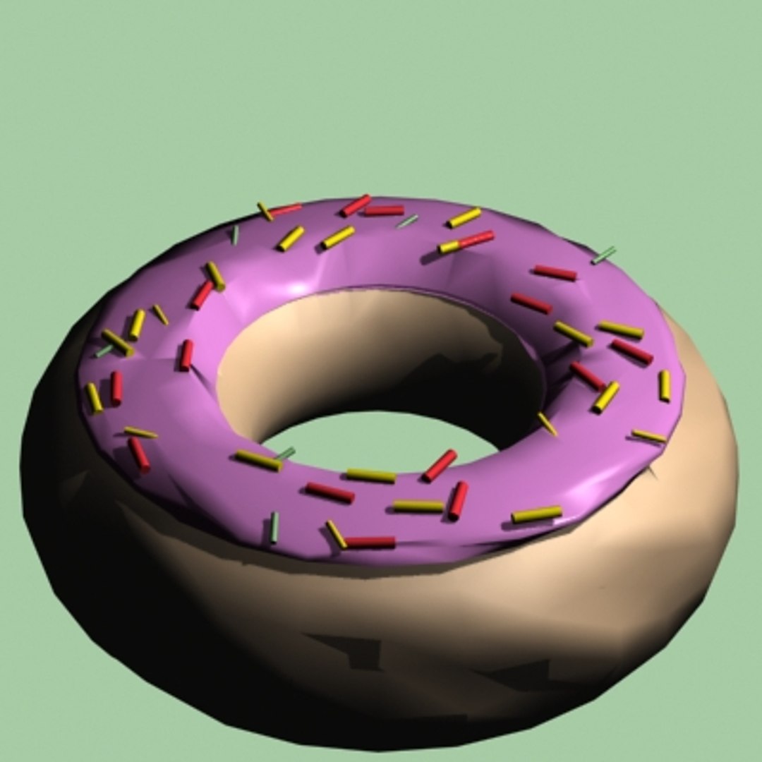 3d snack foods donuts model