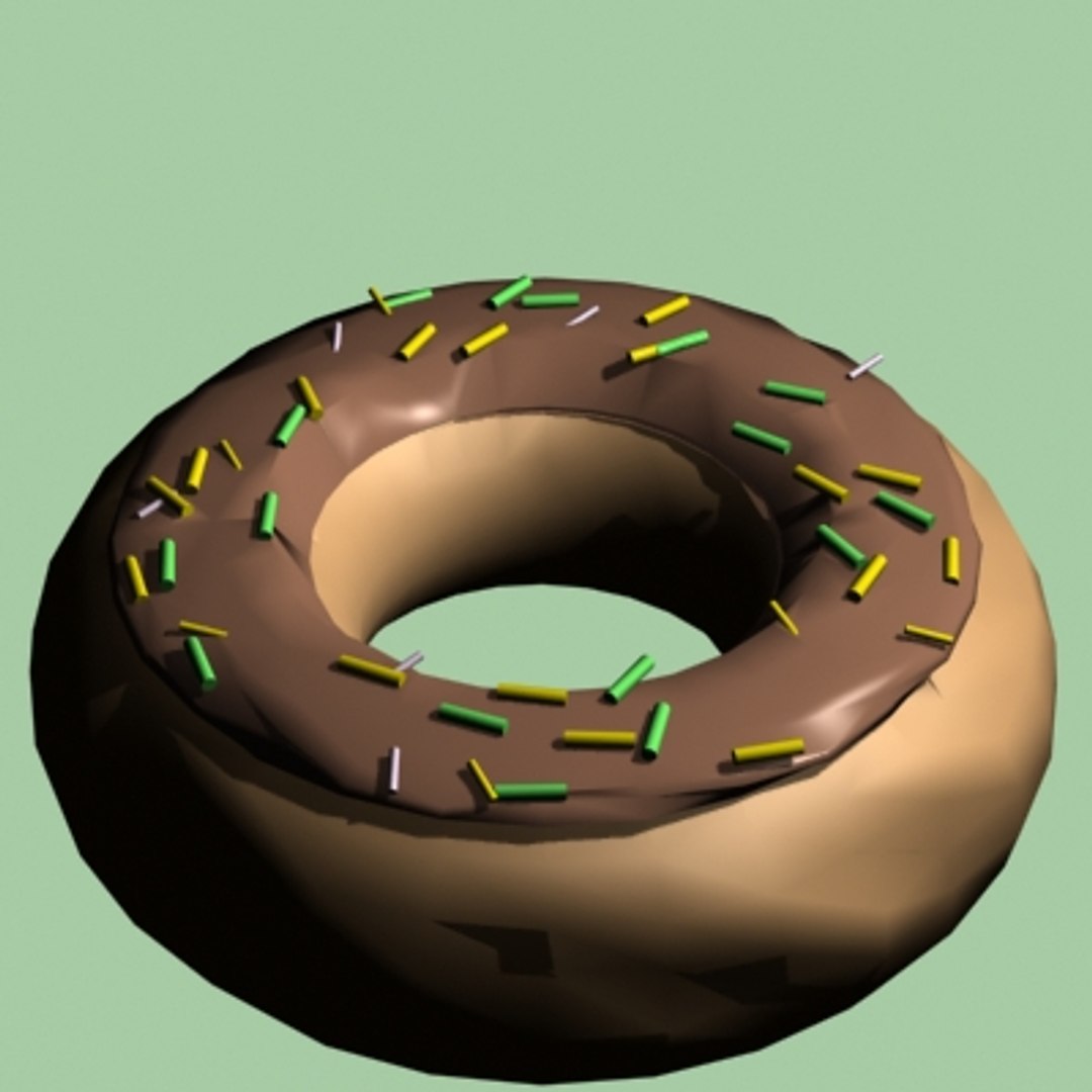 3d snack foods donuts model