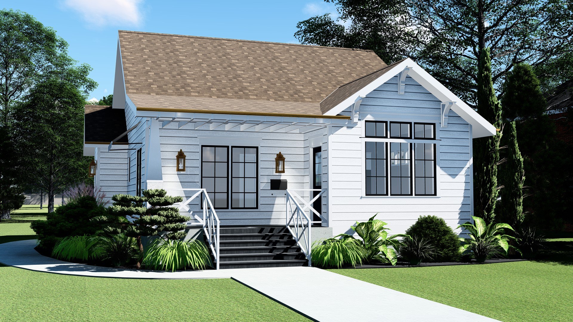 White modern house model - TurboSquid 1410731