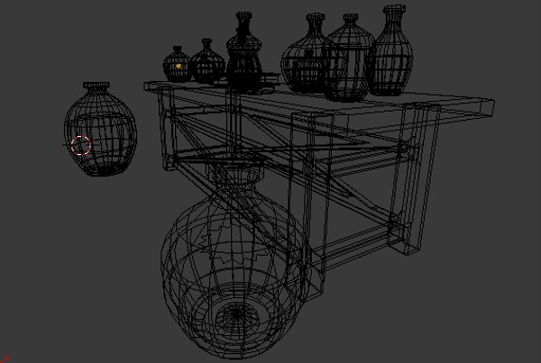 3d model of medieval spells table