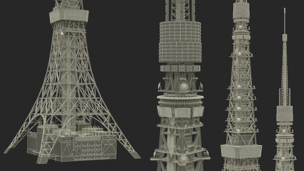 modelo 3d Edificio de la Torre de Tokio - TurboSquid 2229904