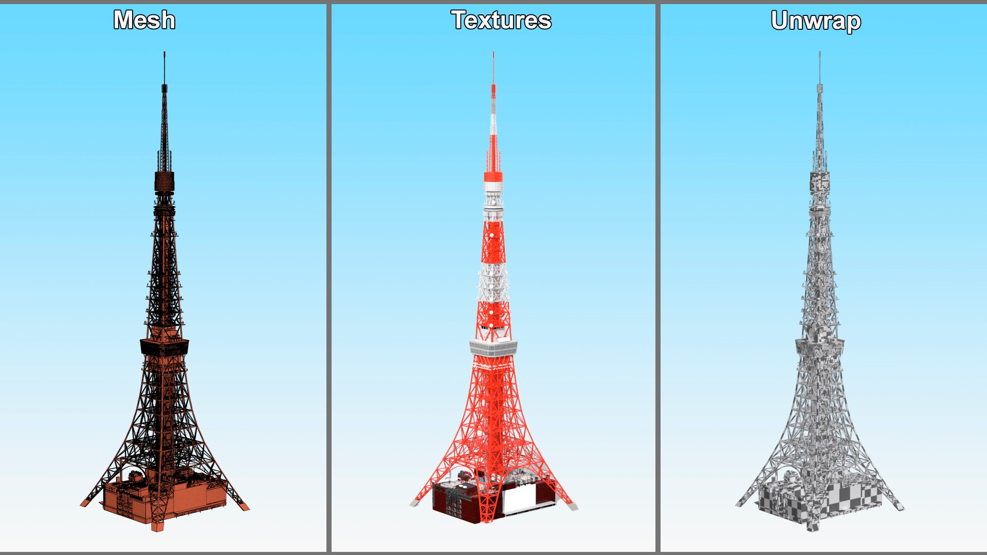 Tokyo Tower Building 3D Model - TurboSquid 2229904