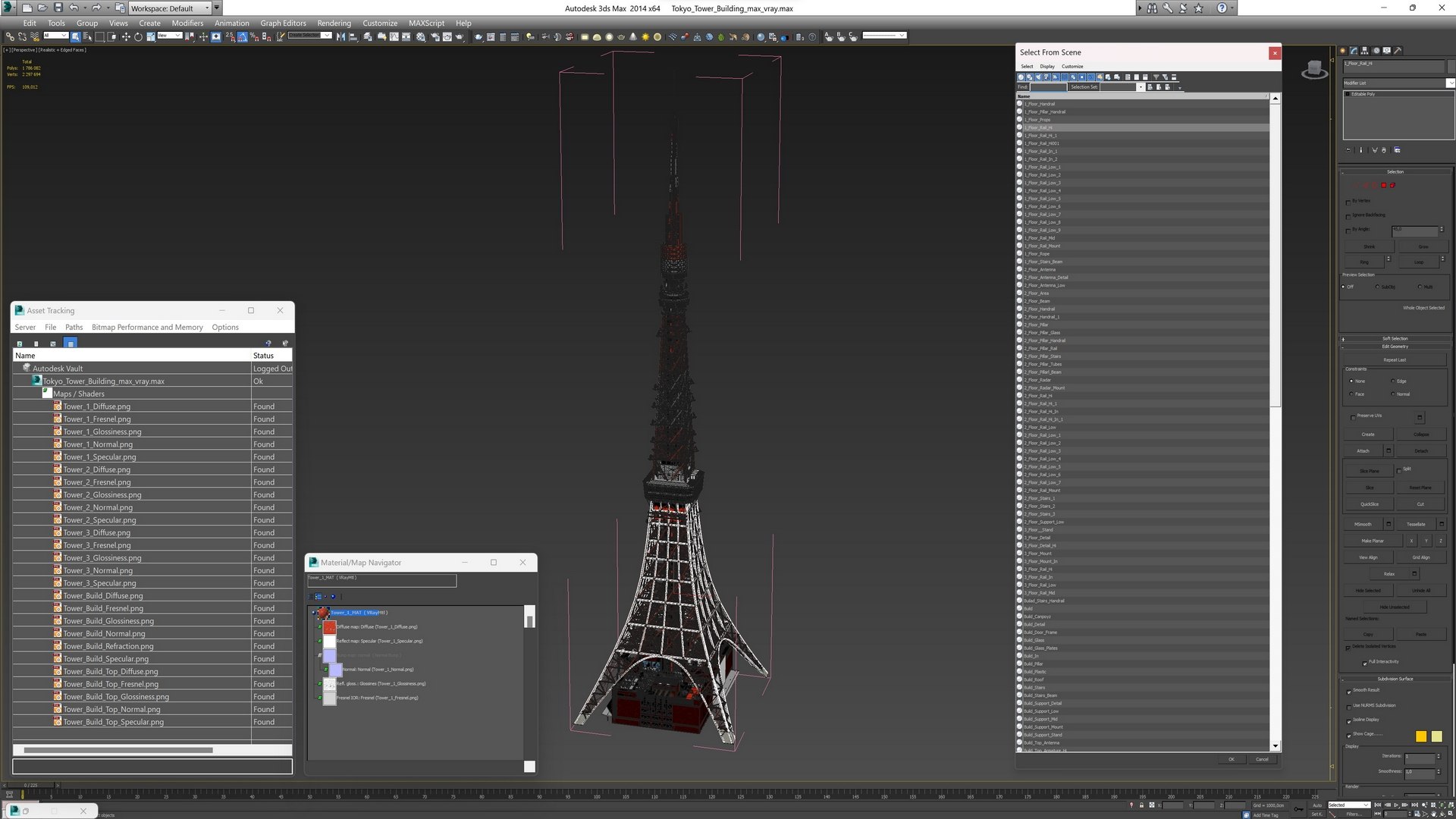 Tokyo Tower Building 3D Model - TurboSquid 2229904