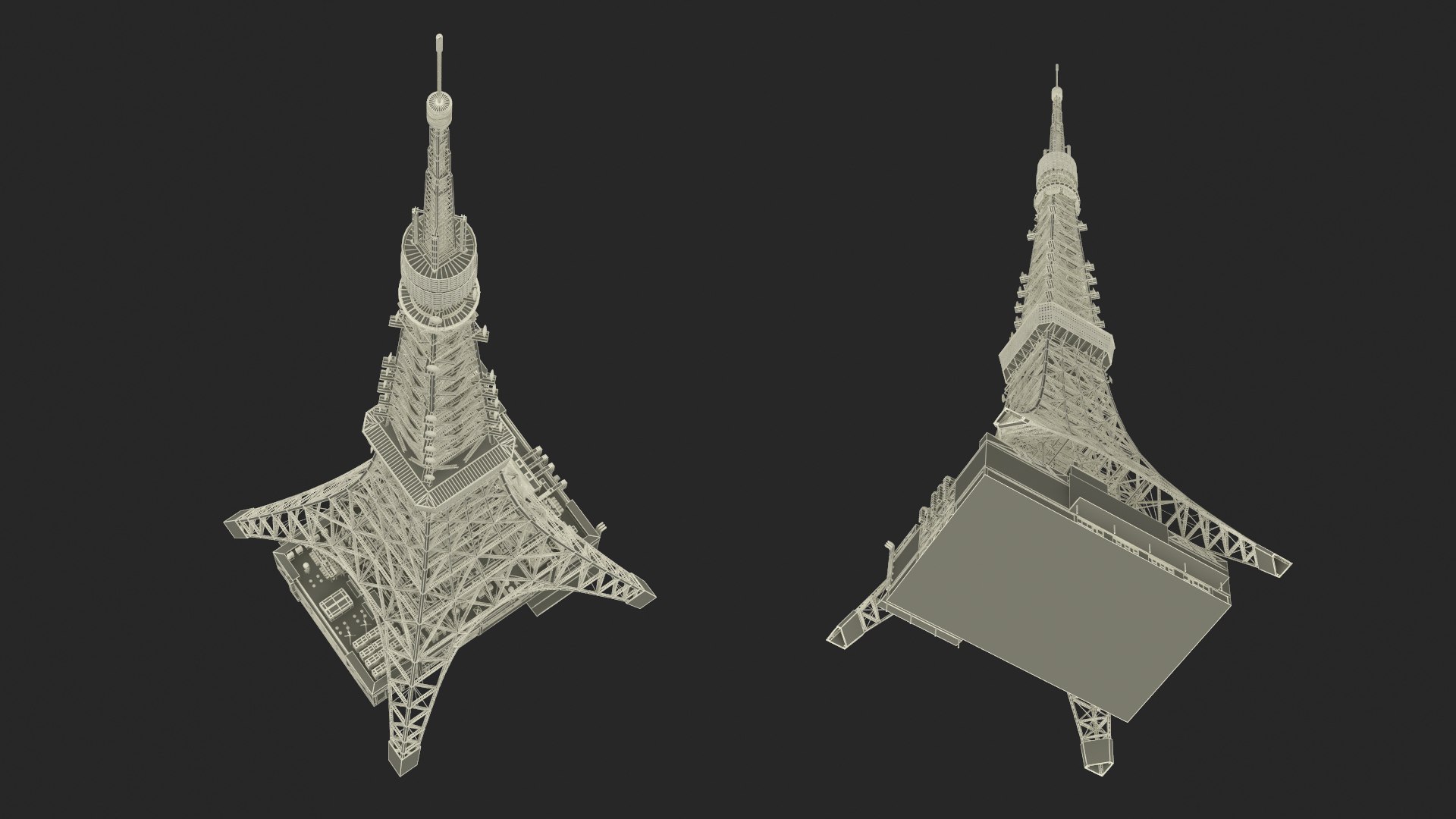 Tokyo Tower Building 3D Model - TurboSquid 2229904
