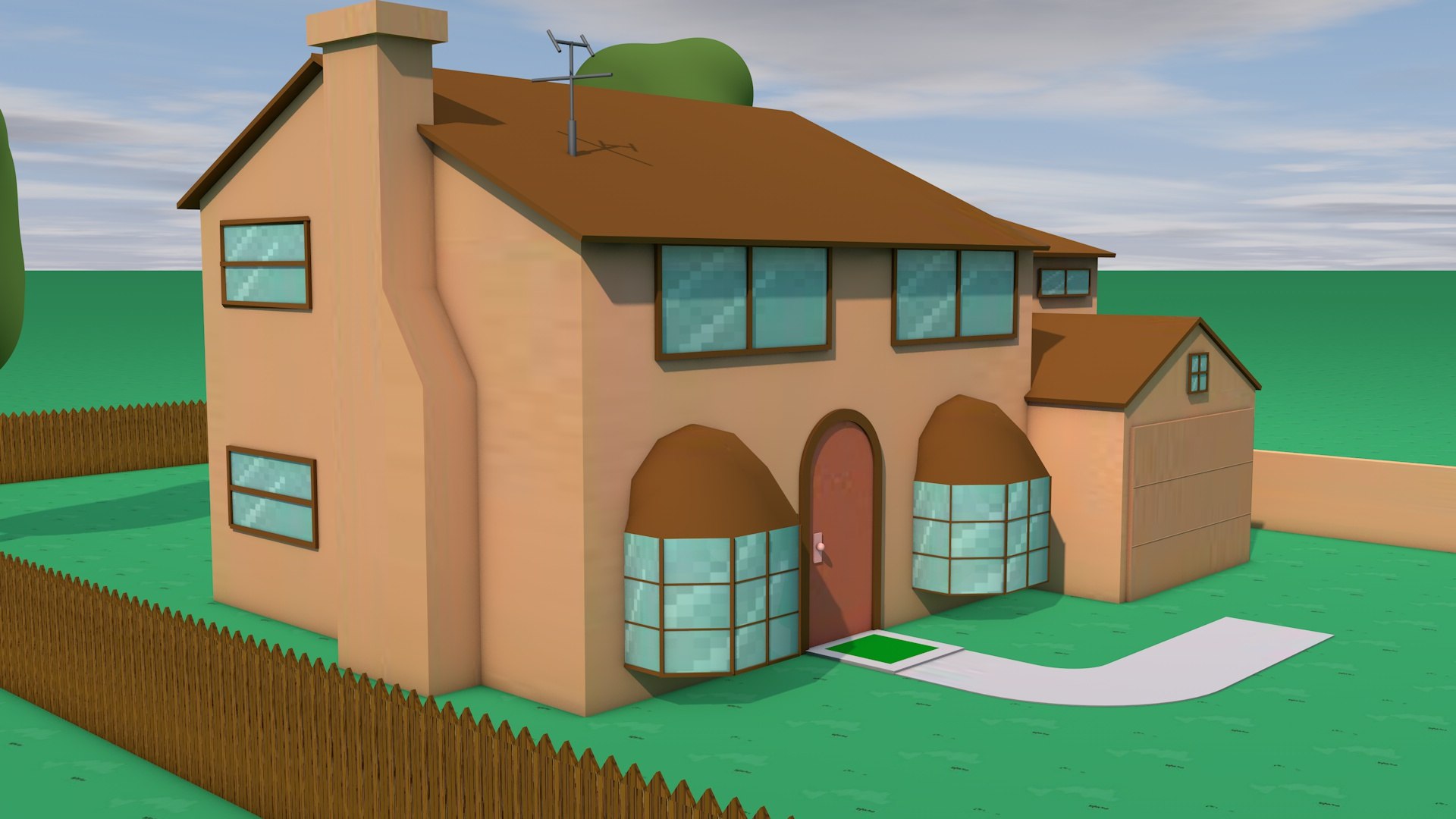 3D Homero Simpsons Casa - TurboSquid 1944454