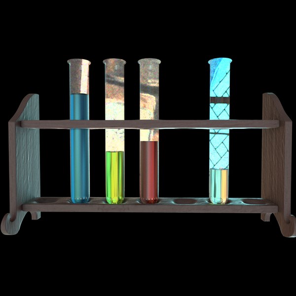 3d chemicals test tubes