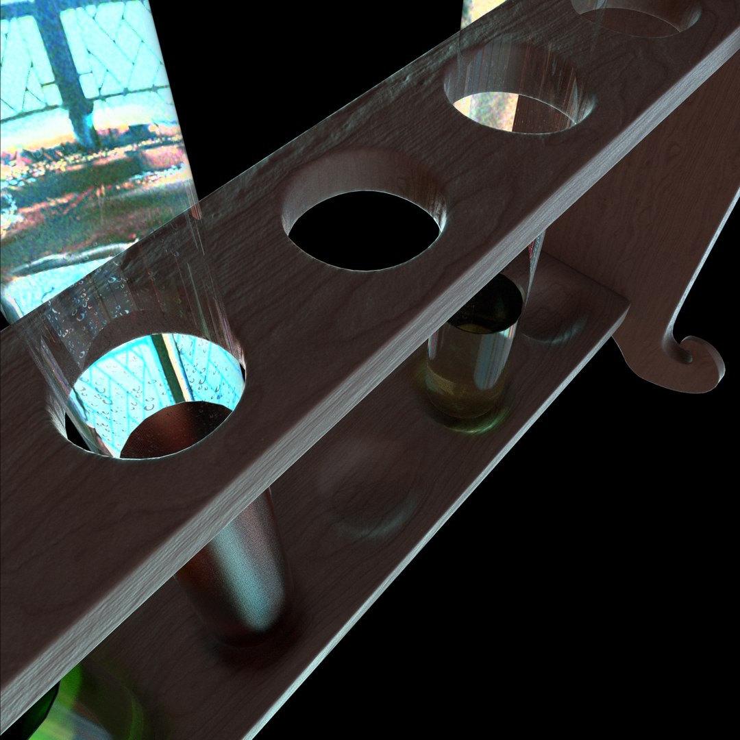 3d Chemicals Test Tubes