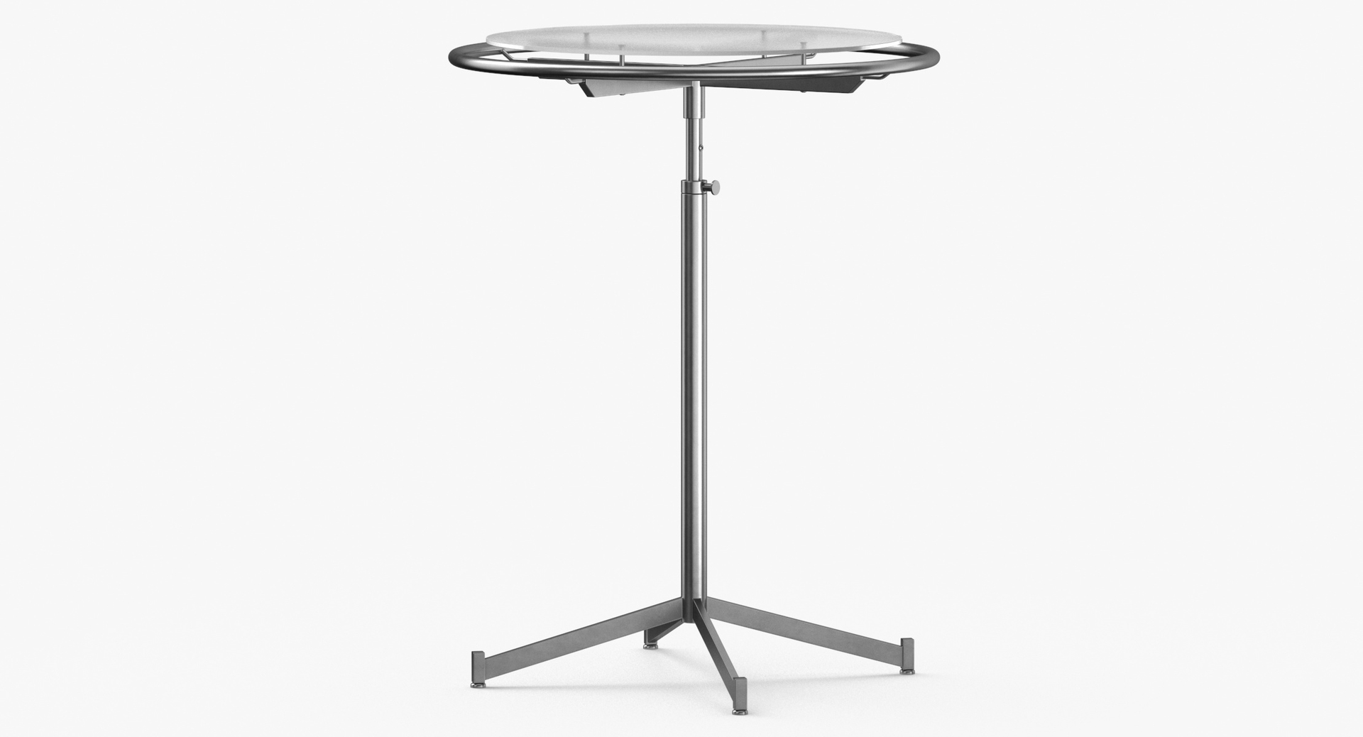 modelo 3d Clothing Circular Rack Glass Top Metal Black and White ...
