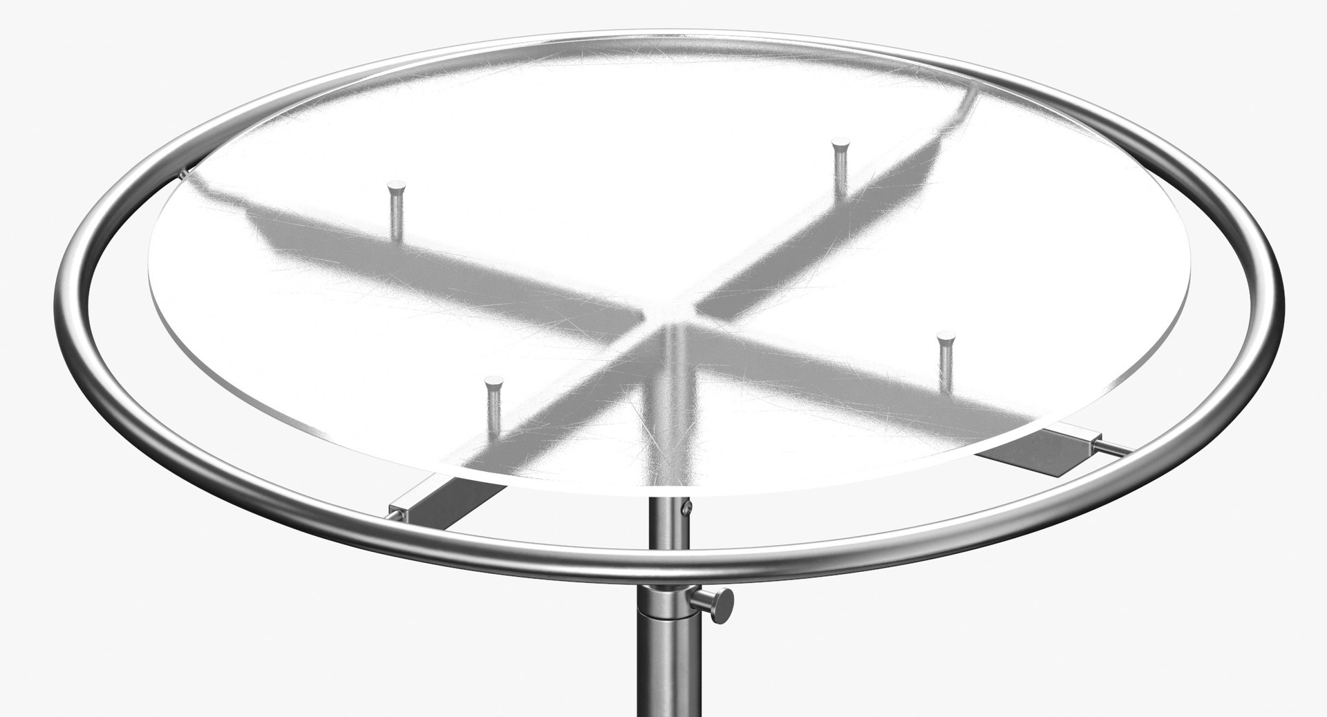 3D Clothing Circular Rack Glass Top Metal Black and White model ...