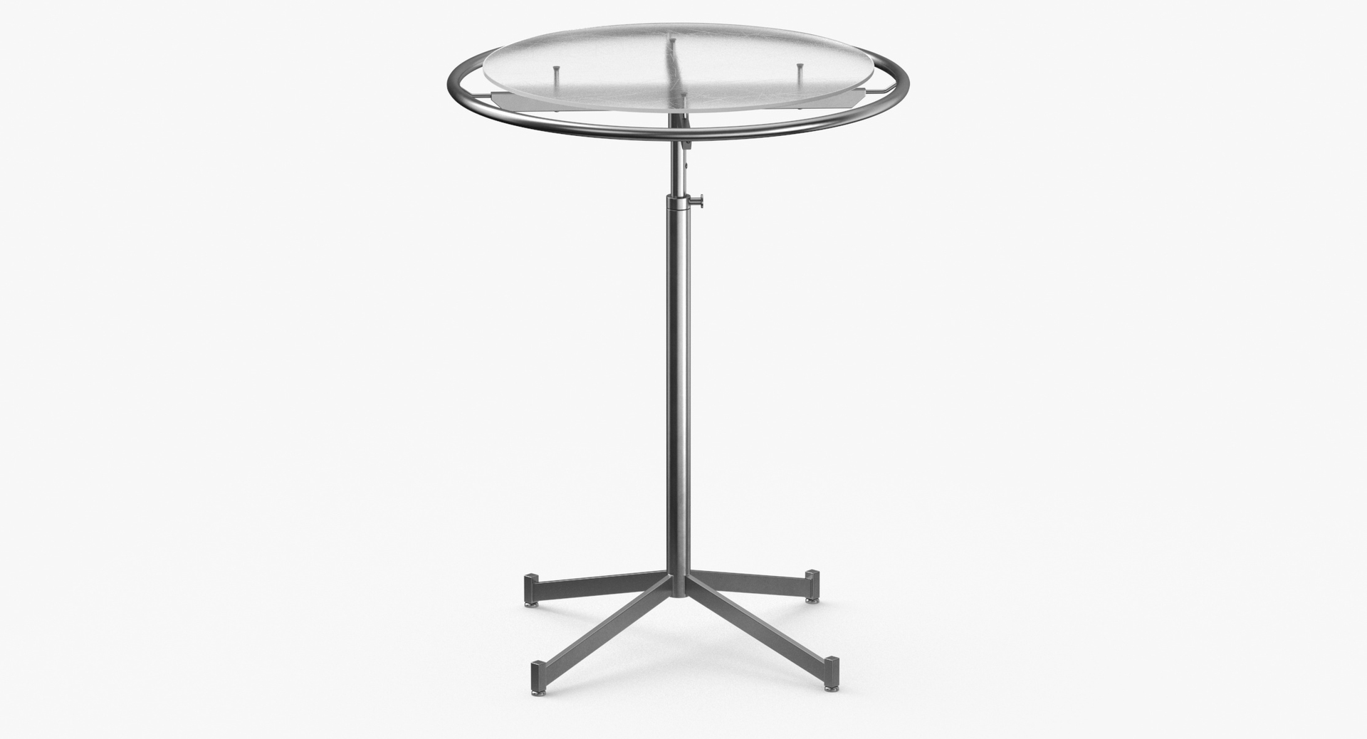 3D Clothing Circular Rack Glass Top Metal Black and White model ...