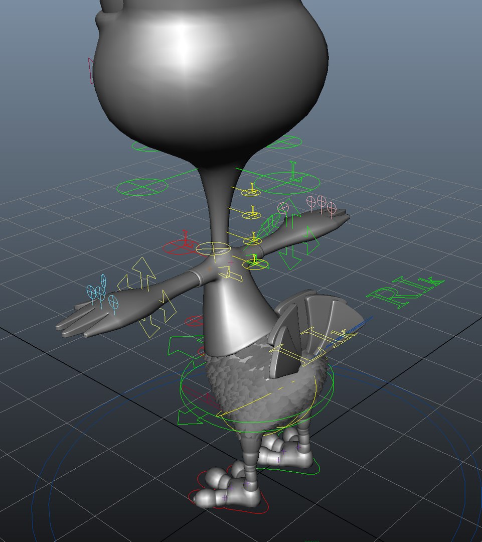 3d Peacock Cartoon Character Rigged