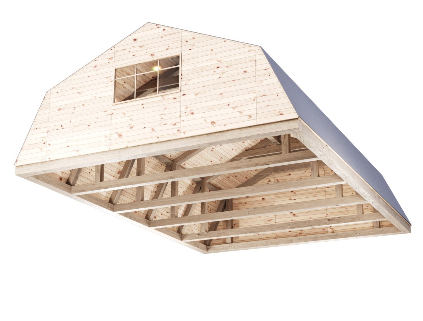 3D Model Wooden Ceiling V14 With Beams - TurboSquid 2285190