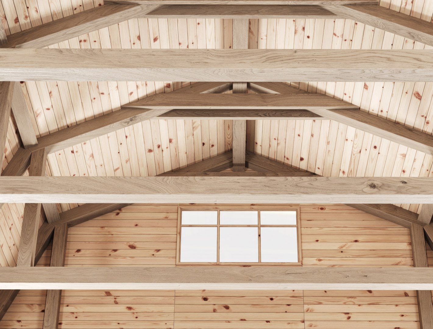 3D Model Wooden Ceiling V14 With Beams - TurboSquid 2285190